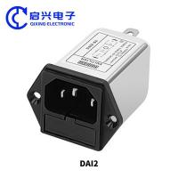 China DAI2 Single Phase AC EMI Power Filter IEC Socket Type 1A-10A 250VAC for sale