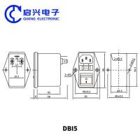 China DAA2 Single Phase Plug In EMI Filter 220V 3A 6A 10A 50/60Hz for sale