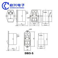 China DAA2 Single Phase Plug In EMI Filter 220V 3A 6A 10A 50/60Hz for sale