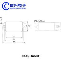 China DAA2 Single Phase Plug In EMI Filter 220V 3A 6A 10A 50/60Hz for sale