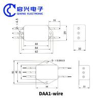 China DAA2 Single Phase Plug In EMI Filter 220V 3A 6A 10A 50/60Hz for sale