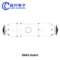 China DAA2 Single Phase Plug In EMI Filter 220V 3A 6A 10A 50/60Hz for sale