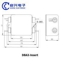 China DBA3 Bolt Single Phase Power Supply Noise Filter AC 220VAC 40A EMI Filter for sale