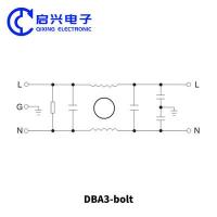 China DBA3 Bolt Single Phase Power Supply Noise Filter AC 220VAC 40A EMI Filter for sale