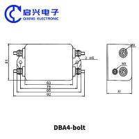 China Screw Metal Case EMI Filter Single Phase 115/250VAC 10A Low Pass DBA4 for sale