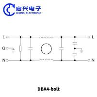 China Screw Metal Case EMI Filter Single Phase 115/250VAC 10A Low Pass DBA4 for sale