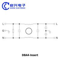 China Plastic Housing Power Filter DBA4 Round 250V 12A 16A Single Phase for Household Appliances for sale
