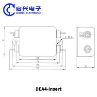 China DEA4 Single Phase AC Power Supply EMI Filter 220VAC 3A 6A 10A 20A Good Suppression Effect for sale
