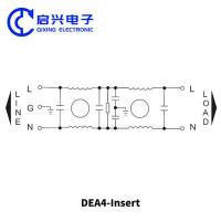 China DEA4 Single Phase AC Power Supply EMI Filter 220VAC 3A 6A 10A 20A Good Suppression Effect for sale