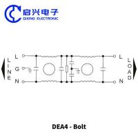 China DEA4 Single Phase AC Power Supply EMI Filter 220VAC 3A 6A 10A 20A Good Suppression Effect for sale
