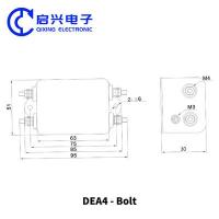 China DEA4 Single Phase AC Power Supply EMI Filter 220VAC 3A 6A 10A 20A Good Suppression Effect for sale