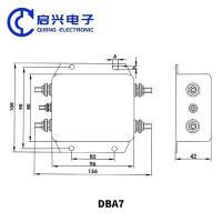 China DBA7 Single Phase EMI Filter 40A to 100A 220VAC for Inverter Motor Driver EMC Noise Suppression for sale