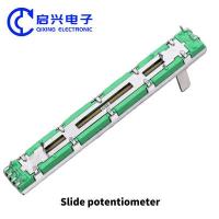 China Taidacent 75mm B10K Dual Channel Sliding Potentiometer with 15mm Shaft for Audio Mixers for sale