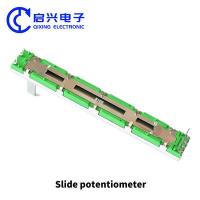 China Taidacent 75mm B10K Dual Channel Sliding Potentiometer with 15mm Shaft for Audio Mixers for sale