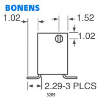 China 3269X SMD Precision Trim Potentiometer 10Ω to 5MΩ 0.25W Adjustable Resistor for sale