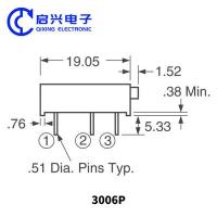 China 3362 Series Metal Glass Glaze Trimmer Potentiometer 0.25W 260° Travel for Precision Electronic Adjustment for sale
