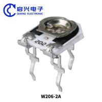 China W206 0.25W Single Coil Metal Glass Glaze Potentiometer with 100Ω-1MΩ Range and -55°C to +125°C Temperature Rating for sale