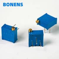 China 3323 Series Single Turn Metal Glass Glaze Trimmer Potentiometer 5k 10k 20k Precision Adjustable Resistor for sale