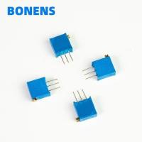 China 3323 Series Single Turn Metal Glass Glaze Trimmer Potentiometer 5k 10k 20k Precision Adjustable Resistor for sale