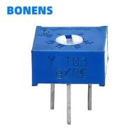 China 3323 Series Single Turn Metal Glass Glaze Trimmer Potentiometer 5k 10k 20k Precision Adjustable Resistor for sale