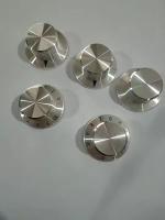 China Silver Aluminum Knob 37mm Diameter with Number 0-10 Scale Shaft Hole 6.4mm for sale