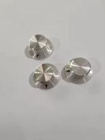 China Silver Aluminum Knob 37mm Diameter with Number 0-10 Scale Shaft Hole 6.4mm for sale
