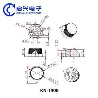 China KN-1400 Davies Potentiometer Knob 6.35mm Shaft Hole 17.15mm Diameter for Guitar Amplifiers and Effects for sale