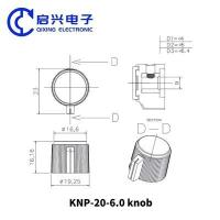 China KN-19-14 ABS Plastic Guitar Amplifier Knobs 19mm x 15mm with 6.4mm Bore for Volume and Tone Control for sale