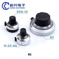 China Precision Dial Knob B2 46mm 6.35mm Shaft 15 Turn Lockable for 3590 7276 Potentiometer for sale