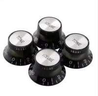 China Silver Aluminum Alloy Potentiometer Control Knob 25x15.5mm Screw Type for Guitar Bass Volume Audio for sale