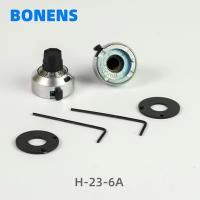 China Silver Aluminum Alloy Potentiometer Control Knob 25x15.5mm Screw Type for Guitar Bass Volume Audio for sale