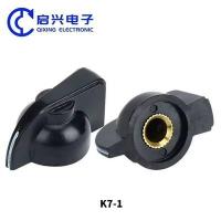 China Silver Aluminum Alloy Potentiometer Control Knob 25x15.5mm Screw Type for Guitar Bass Volume Audio for sale