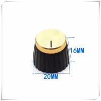 China KDJ25-20 Band Switching Knob Plastic Metal 6mm 6.4mm Shaft Black Grey for sale