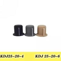 China KDJ25-20 Band Switching Knob Plastic Metal 6mm 6.4mm Shaft Black Grey for sale
