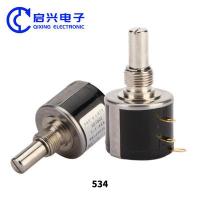 China 534 Multiturn Wirewound Potentiometer 10-Turn 2W Precision Component with 3600° Electrical Angle for sale