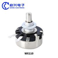China WX111 WX030 Single Turn Wire Wound Potentiometer 3W Adjustable Resistor with 6mm Shaft and 43mm Diameter for sale