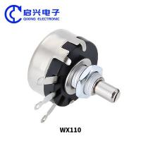 China WX111 WX030 Single Turn Wire Wound Potentiometer 3W Adjustable Resistor with 6mm Shaft and 43mm Diameter for sale