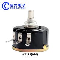 China WX111 WX030 Single Turn Wire Wound Potentiometer 3W Adjustable Resistor with 6mm Shaft and 43mm Diameter for sale