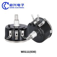 China WX111 WX030 Single Turn Wire Wound Potentiometer 3W Adjustable Resistor with 6mm Shaft and 43mm Diameter for sale