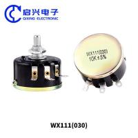 China WX111 WX030 Single Turn Wire Wound Potentiometer 3W Adjustable Resistor with 6mm Shaft and 43mm Diameter for sale