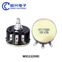 China WX111 WX030 Single Turn Wire Wound Potentiometer 3W Adjustable Resistor with 6mm Shaft and 43mm Diameter for sale