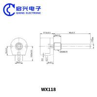 China WX118 Wirewound Potentiometer Single Turn 1K-22K 1W 300° Rotation 15K Cycle Life for sale