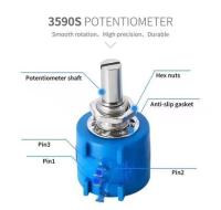 China BONENS 3590S 10K Ohm 10 Turn Wirewound Potentiometer Linear Accuracy 0.25% IP67 Waterproof for sale