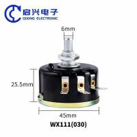 China WX111(030) 4.7K Ohm 3W Single-Turn Wirewound Potentiometer with 6mm Shaft and 43mm Diameter for sale