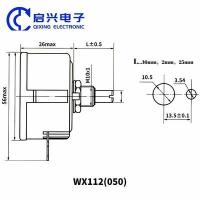 China WX118 Single Turn Wirewound Potentiometer 1W 23mm Diameter with 49mm Long Shaft for sale
