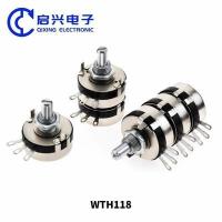 China WTH118 2W 100K Ohm Single Turn Carbon Film Potentiometer - 28mm Diameter, 10,000 Cycle Life for sale