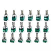 China RK097N 15mm Handle Sealed Potentiometer for Audio Amplifiers - 0.25W Power, 1k-500k Ohm Range for sale
