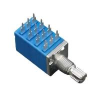 China RK097NS Single F Shaft Rotary Potentiometer Switch 5K-500K with 300° Rotation Angle and 0.05W Power Rating for sale