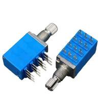 China RK097NS Single F Shaft Rotary Potentiometer Switch 5K-500K with 300° Rotation Angle and 0.05W Power Rating for sale