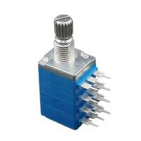 China RK097NS Single F Shaft Rotary Potentiometer Switch 5K-500K with 300° Rotation Angle and 0.05W Power Rating for sale